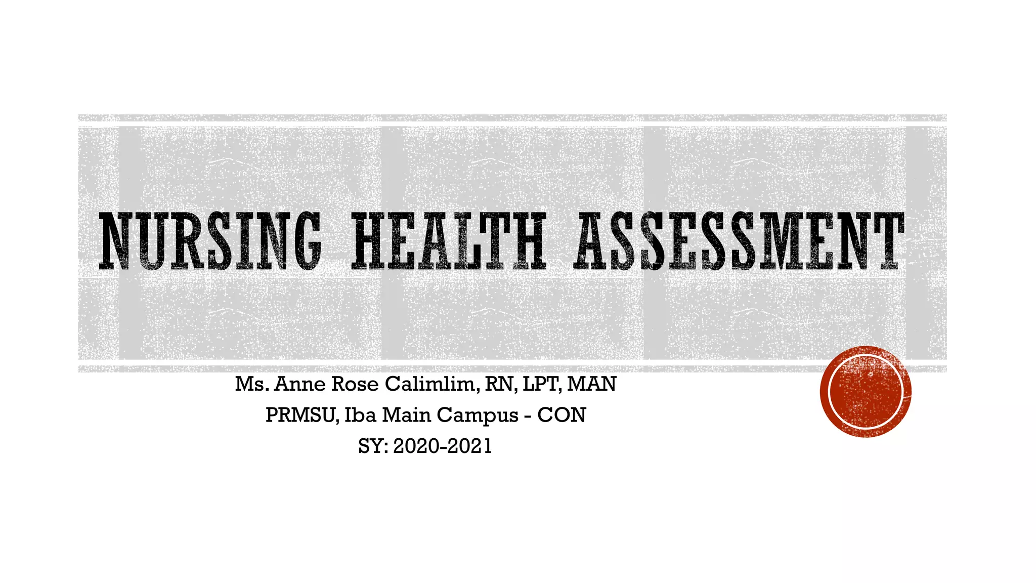 Nursing Health Assessment | PDF