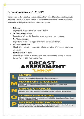 Nursing health assessment mnemonics & tips | PDF
