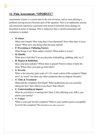 Nursing health assessment mnemonics & tips | PDF