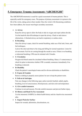 Nursing health assessment mnemonics & tips | PDF