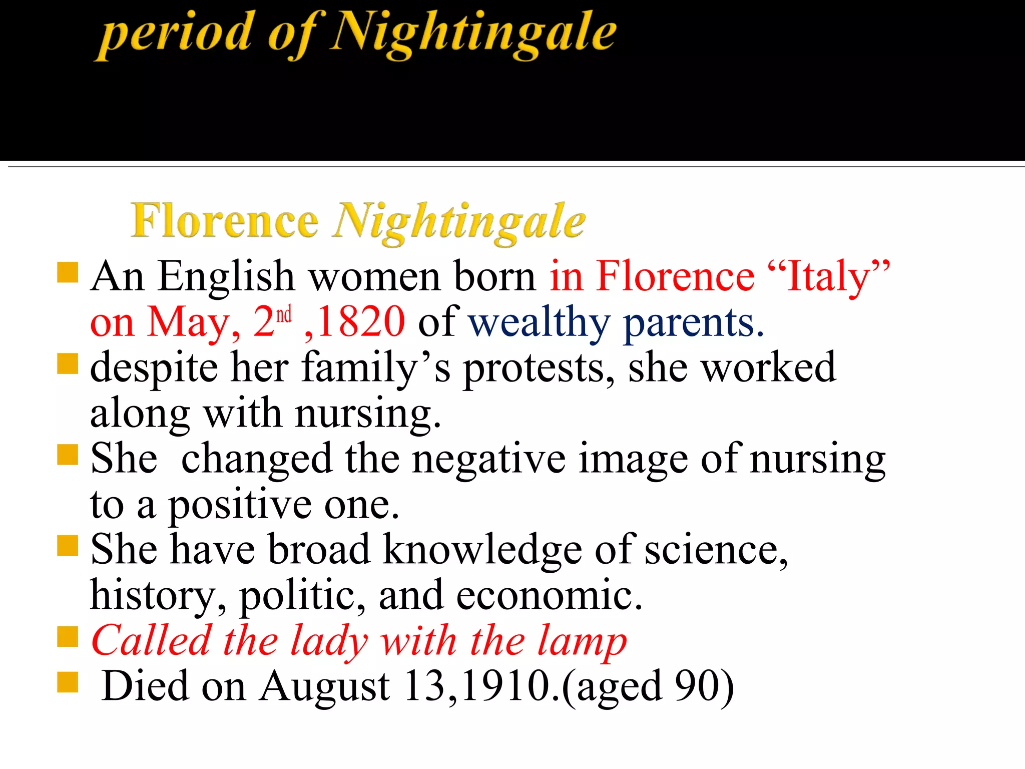 Nursing history presentation | PPT
