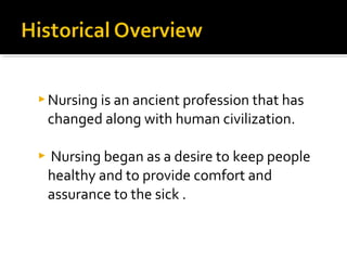 Nursing history presentation | PPT