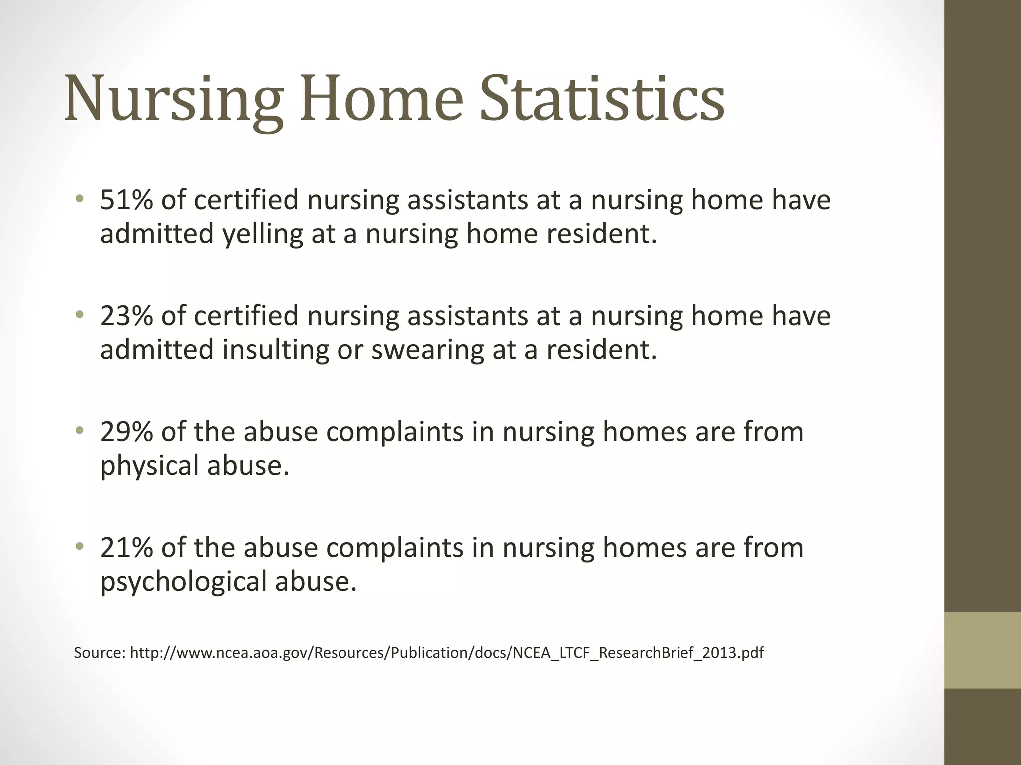 Nursing home Abuse statistics | PPTX