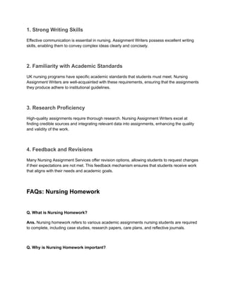 #1 Get the Best Nursing Homework | 24*7. | PDF