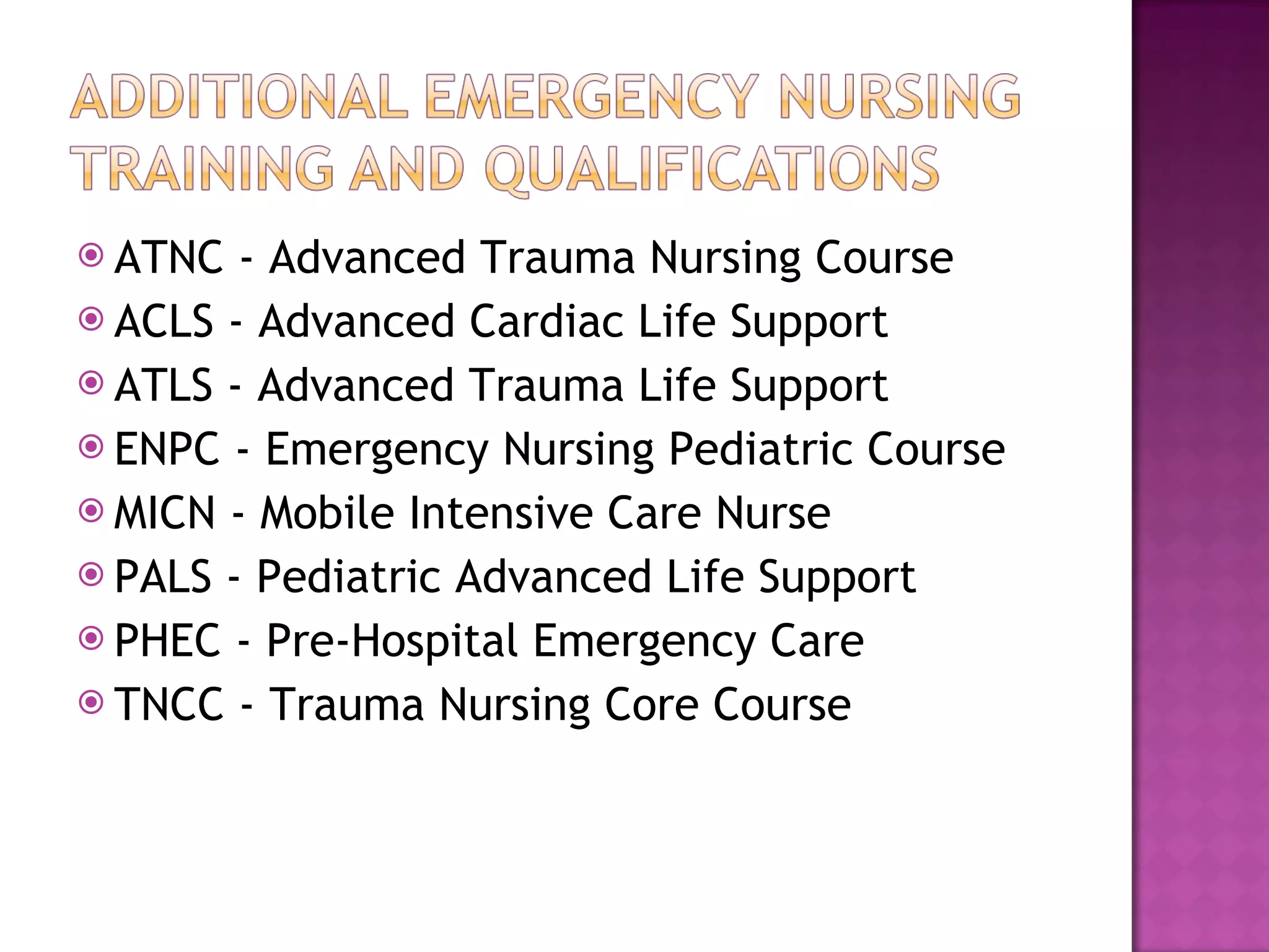 Nursing in emergencies | PPT