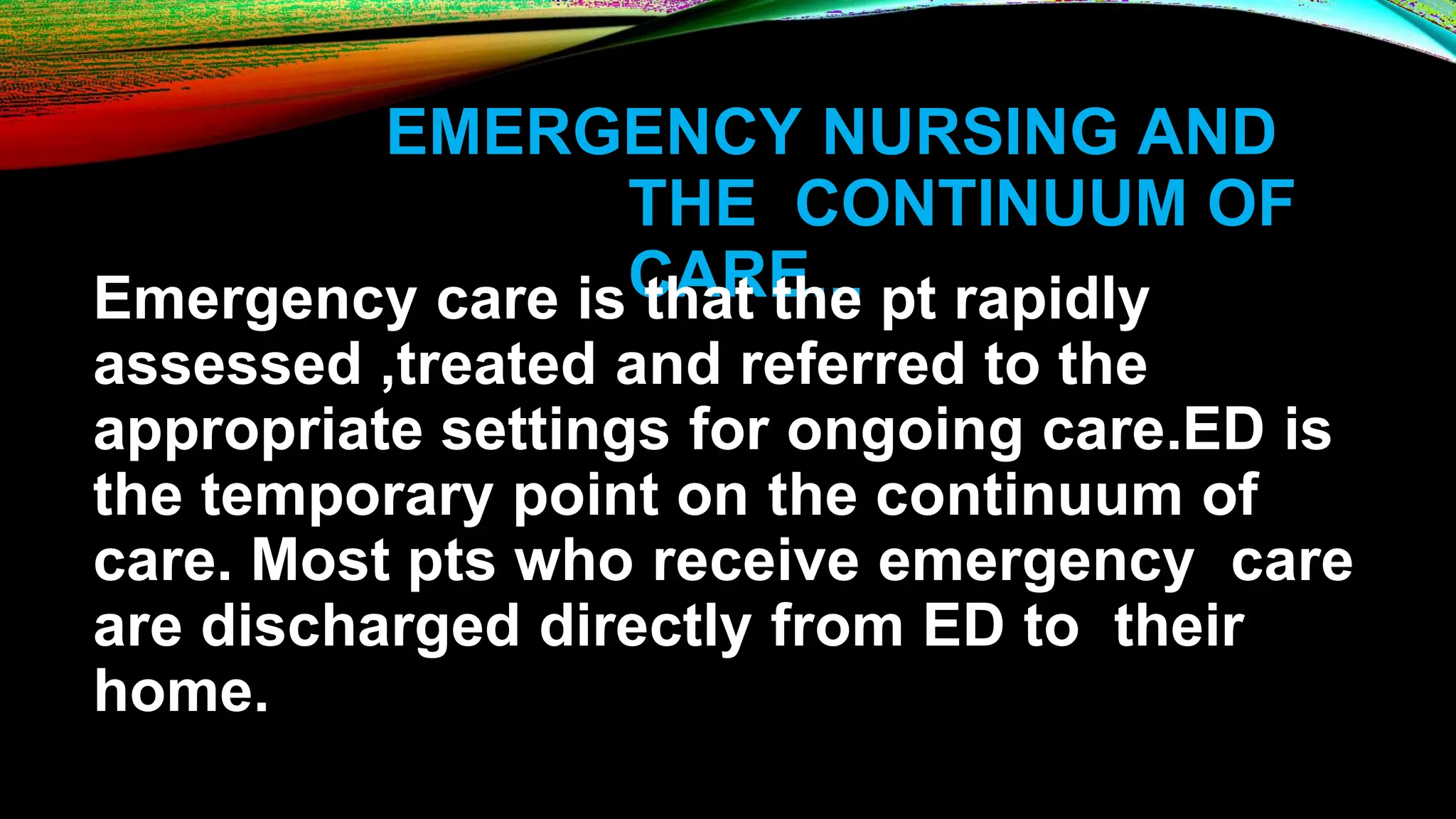 nursing in emergency ppt for nursing students | PPTX