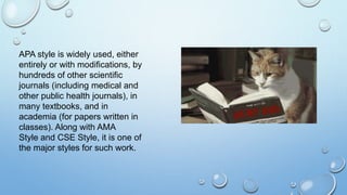 Nursing Info: APA formating | PPTX