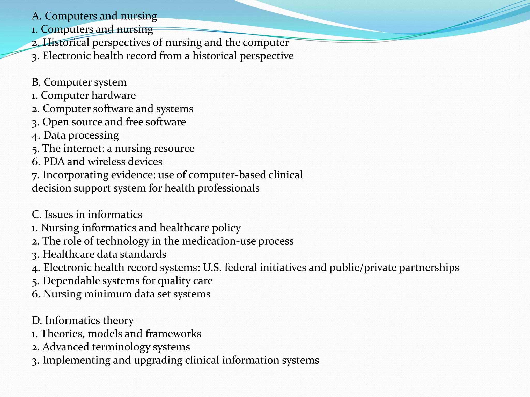 Nursing informatics | PPTX