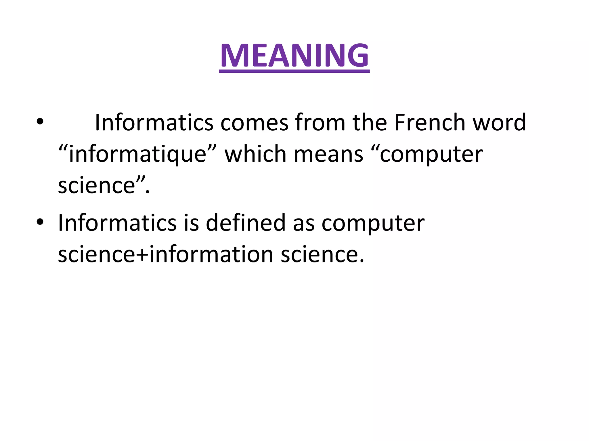 Nursing informatics | PPTX