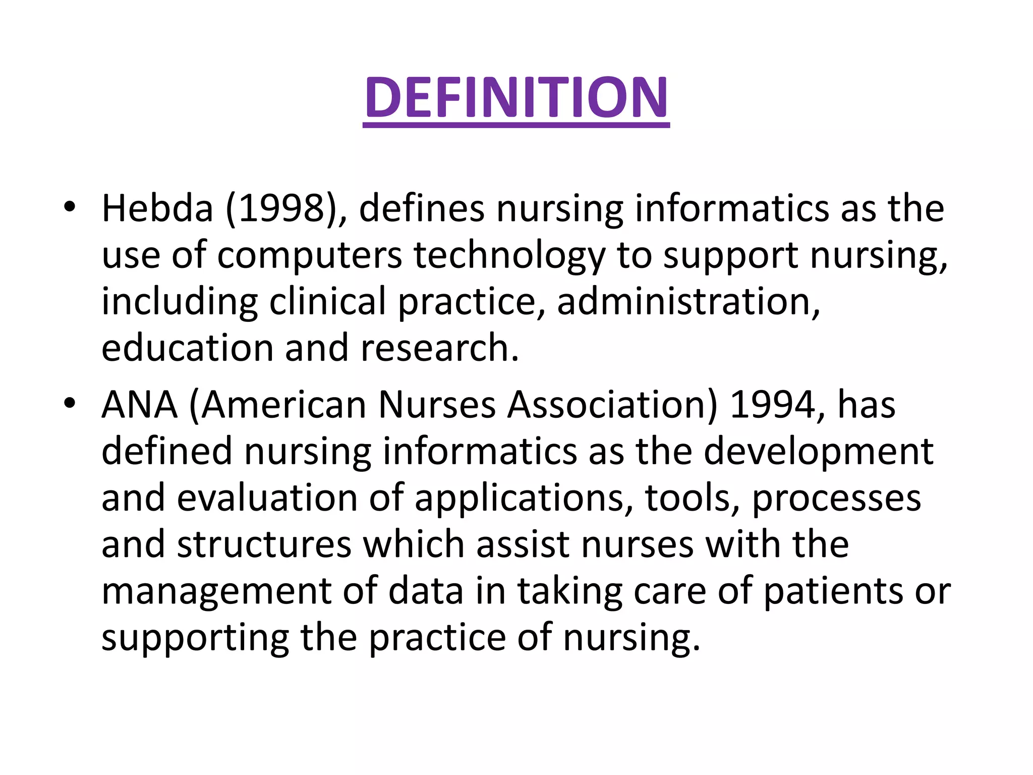 Nursing informatics | PPTX