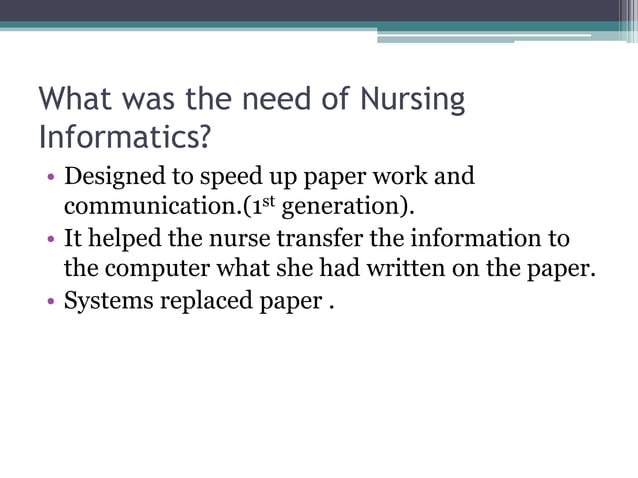 Nursing informatics | PPTX