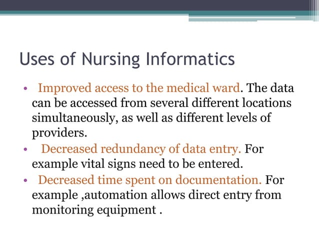 Nursing informatics | PPTX