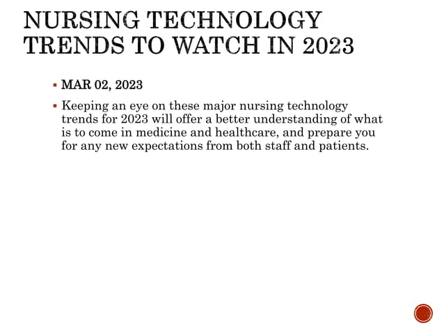 Nursing Informatics.pptx | Healthcare Industry | Industries