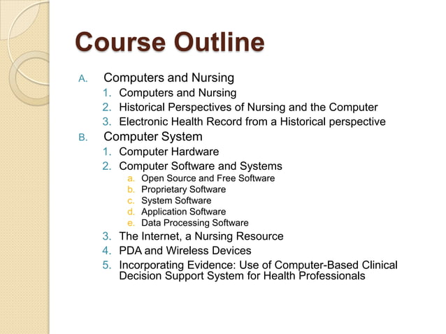 Nursing informatics introduction | PPTX | Healthcare Industry | Industries