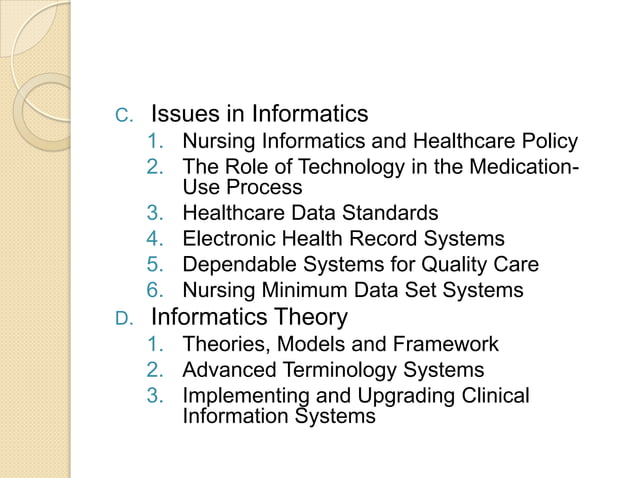 Nursing informatics introduction | PPTX | Healthcare Industry | Industries