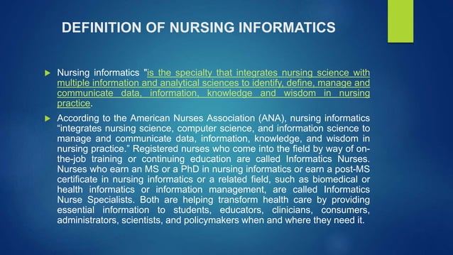 Nursing informatics and healthcare policy, privacy confidentiality and ...