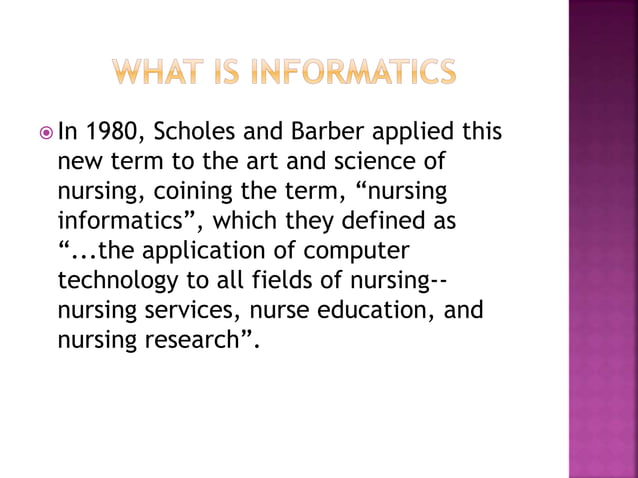 Nursing informatics for nurse administrators | PPTX | IT and Internet ...