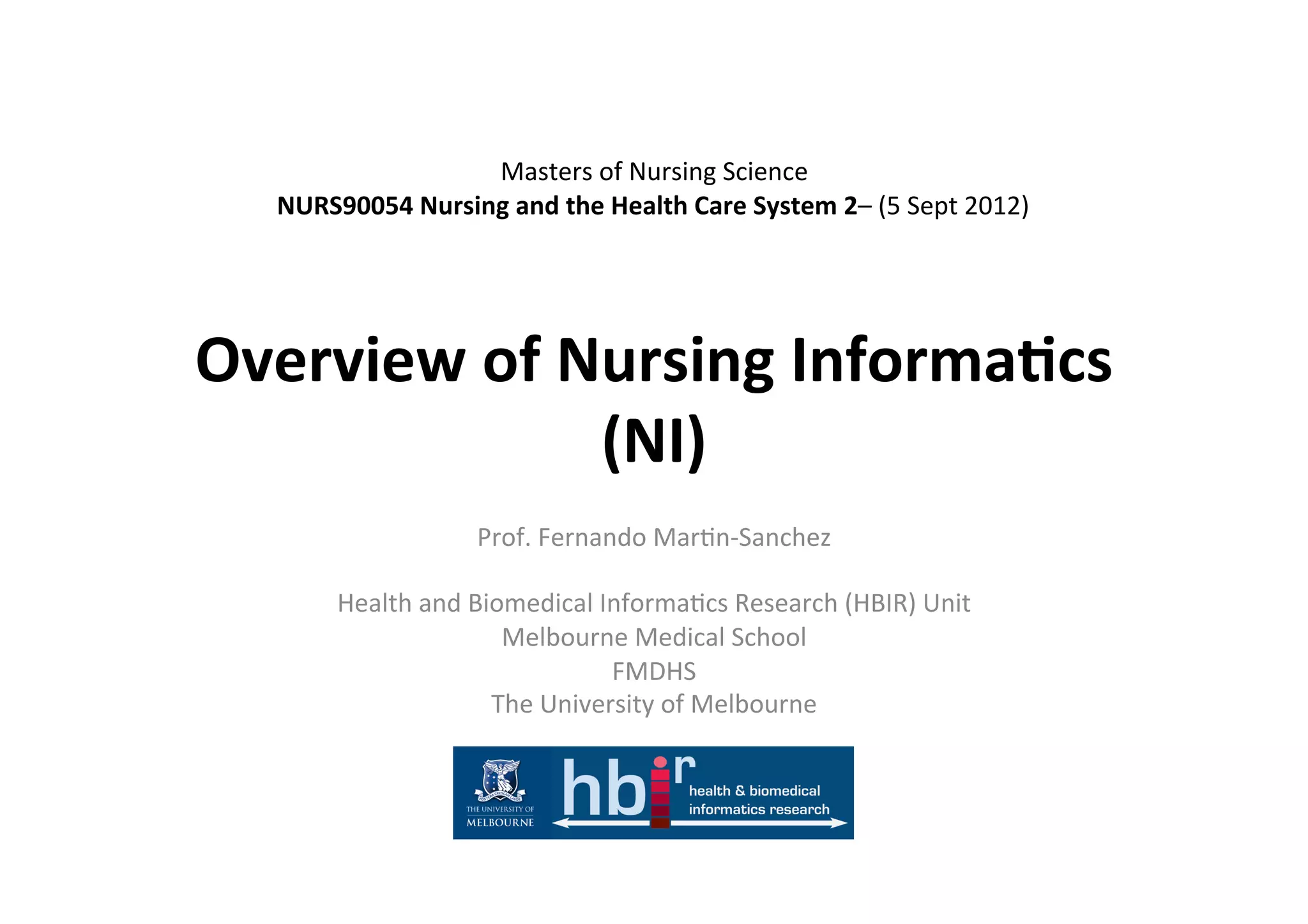 Nursing informatics Lecture | PDF