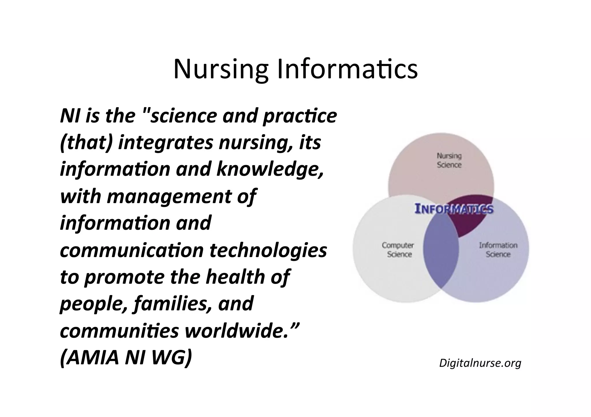 Nursing informatics Lecture | PDF