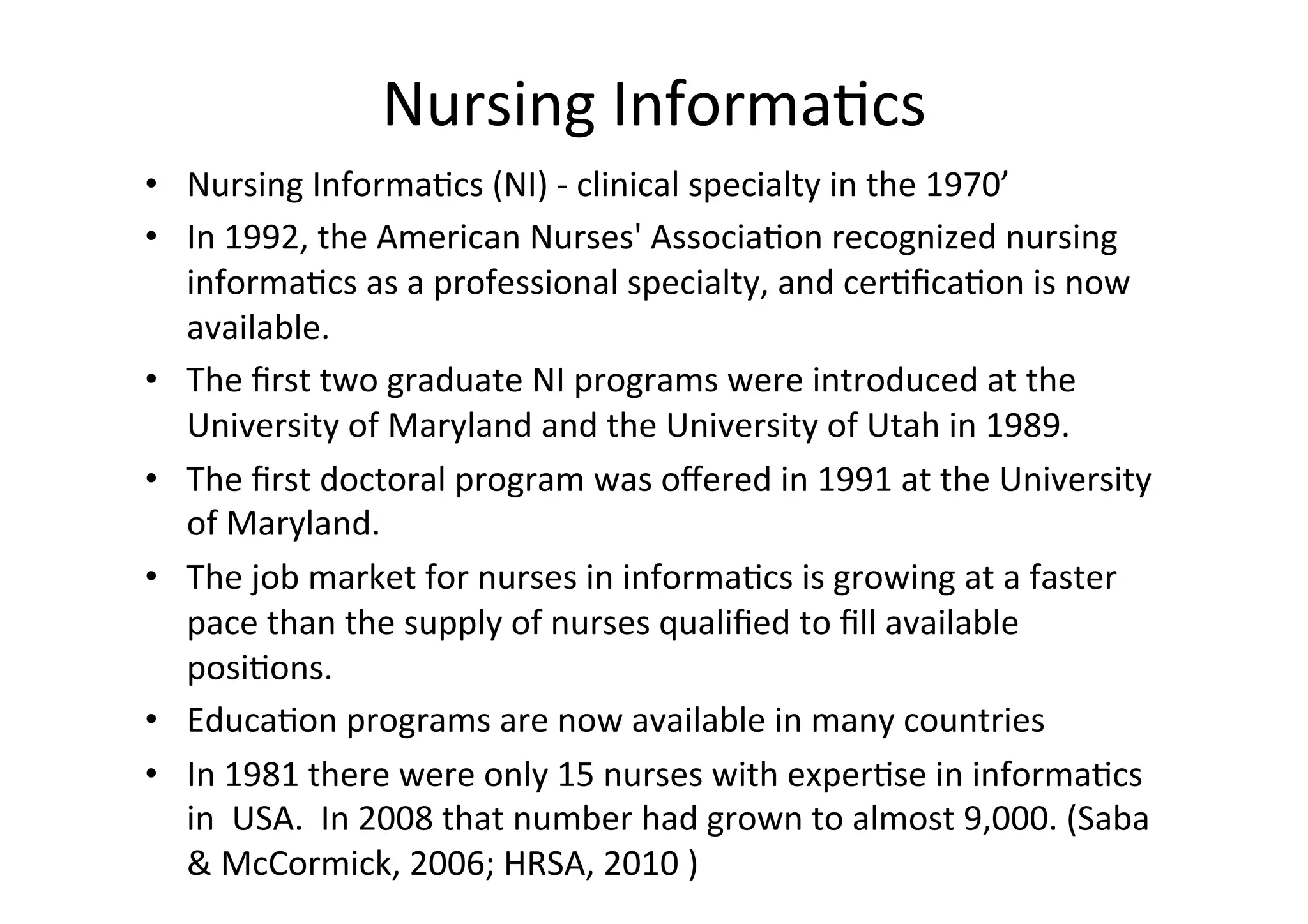 Nursing informatics Lecture | PDF