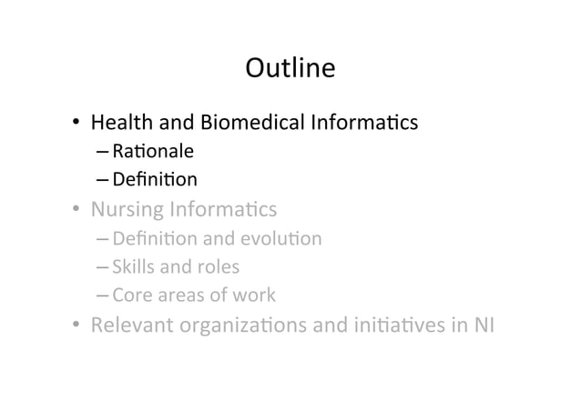 Nursing informatics Lecture | PDF | Healthcare Industry | Industries