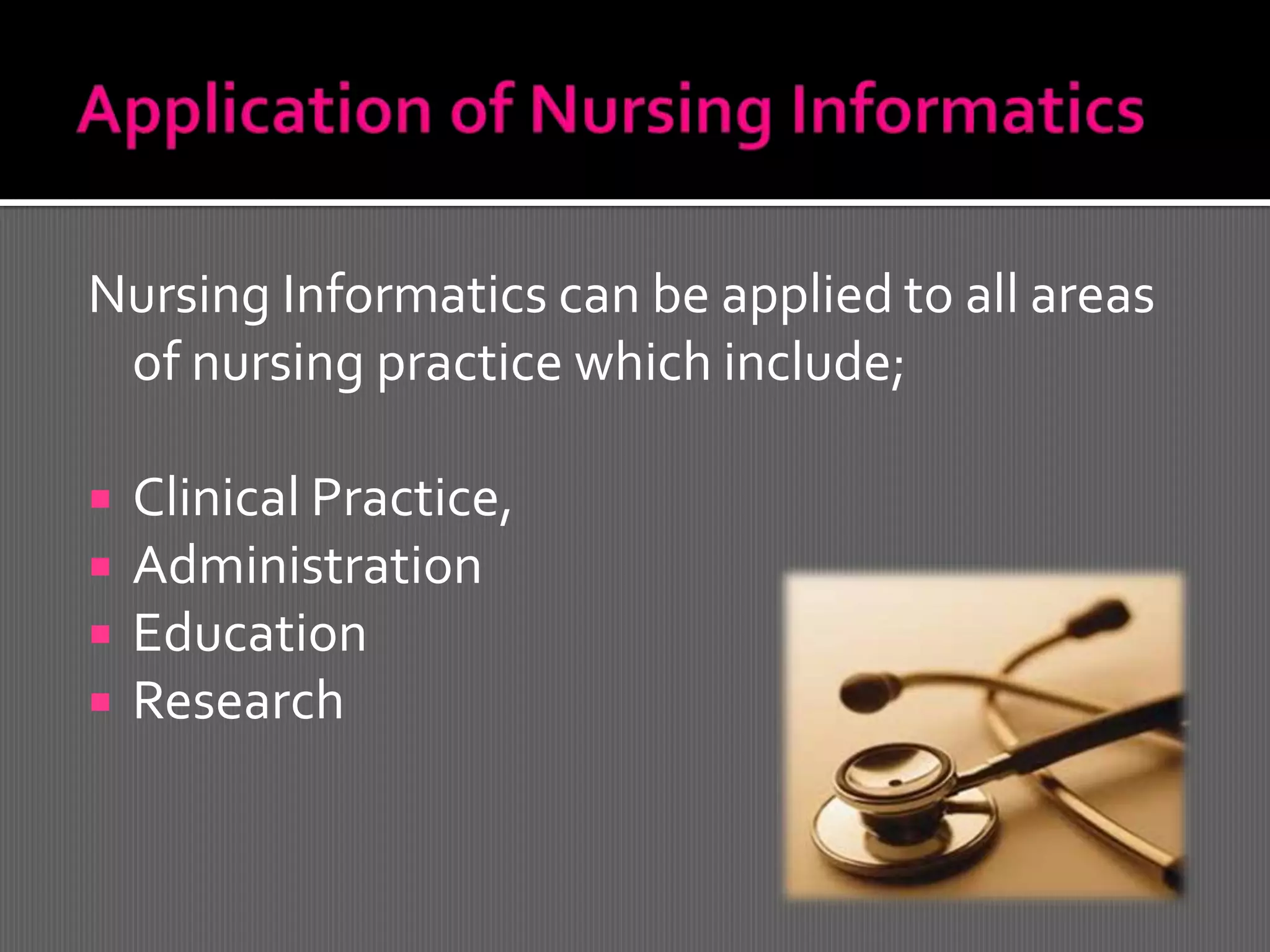 Nursing informatics presentation | PPTX