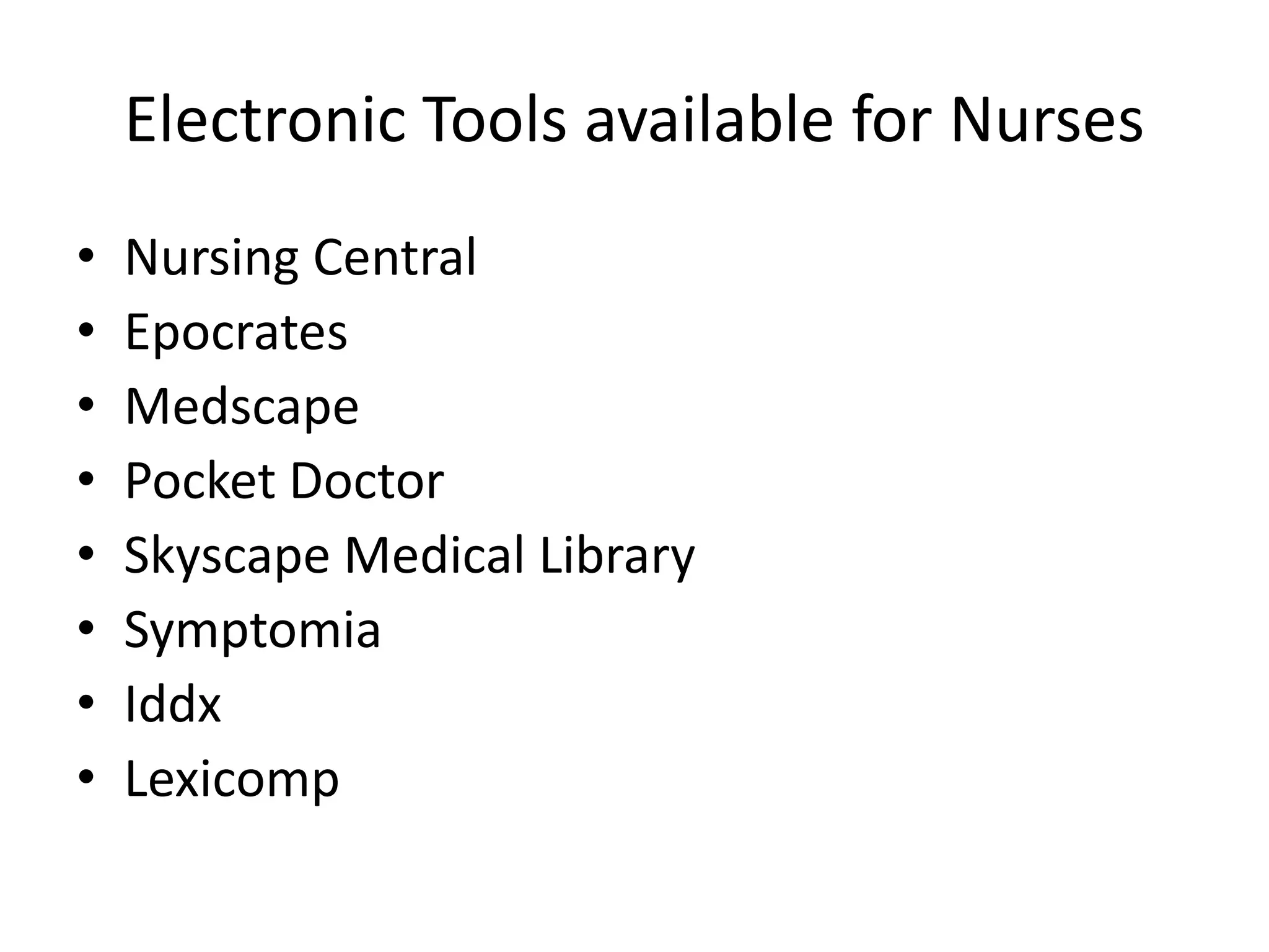 Nursing informatics Tools | PPTX | Parenting Babies and Toddlers ...