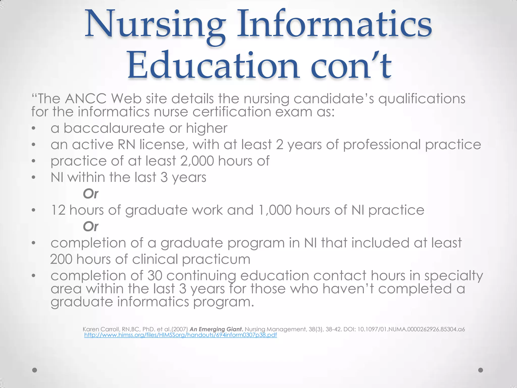 Nursing informatics Group 3 | PPTX