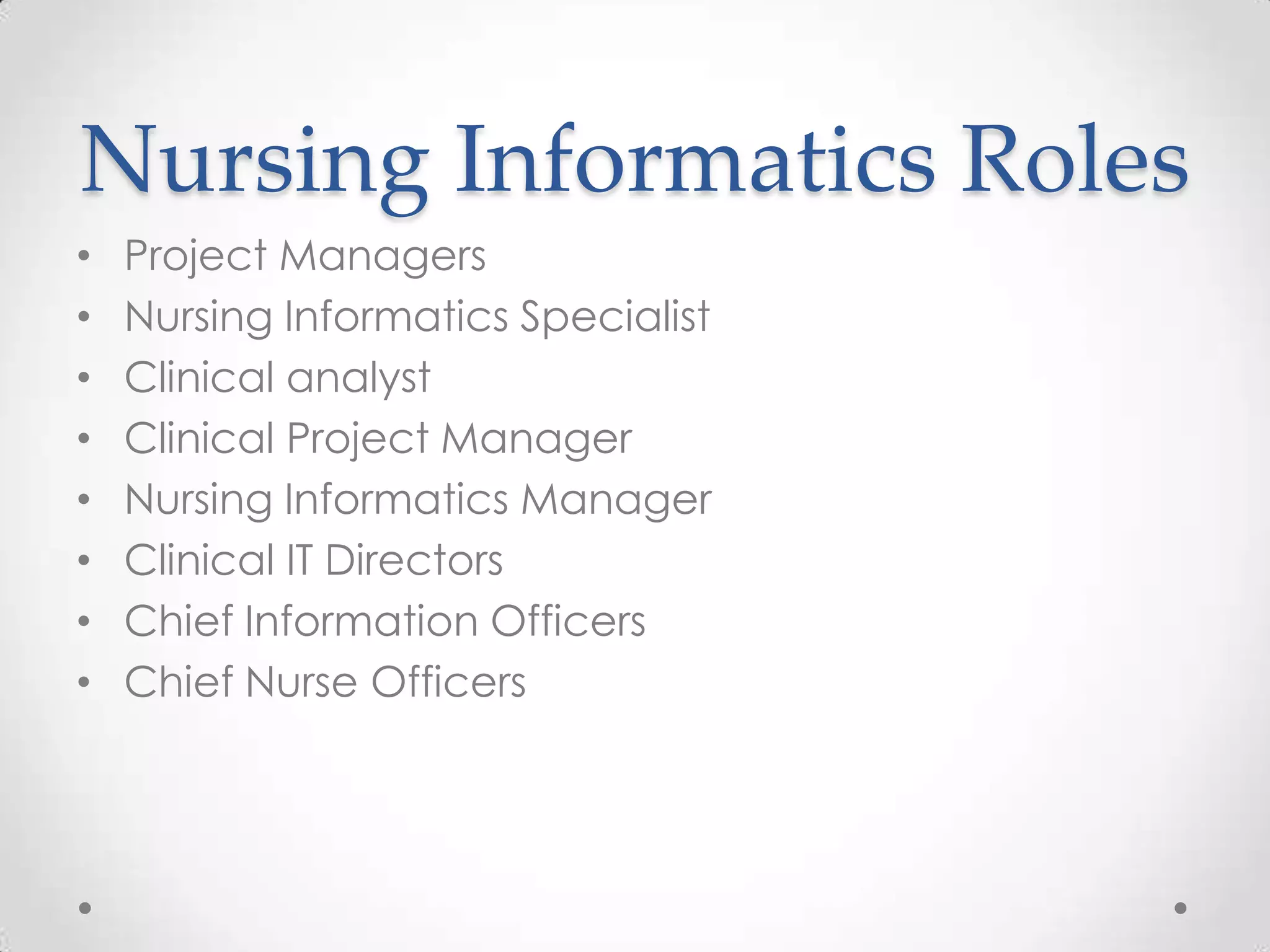 Nursing informatics Group 3 | PPTX