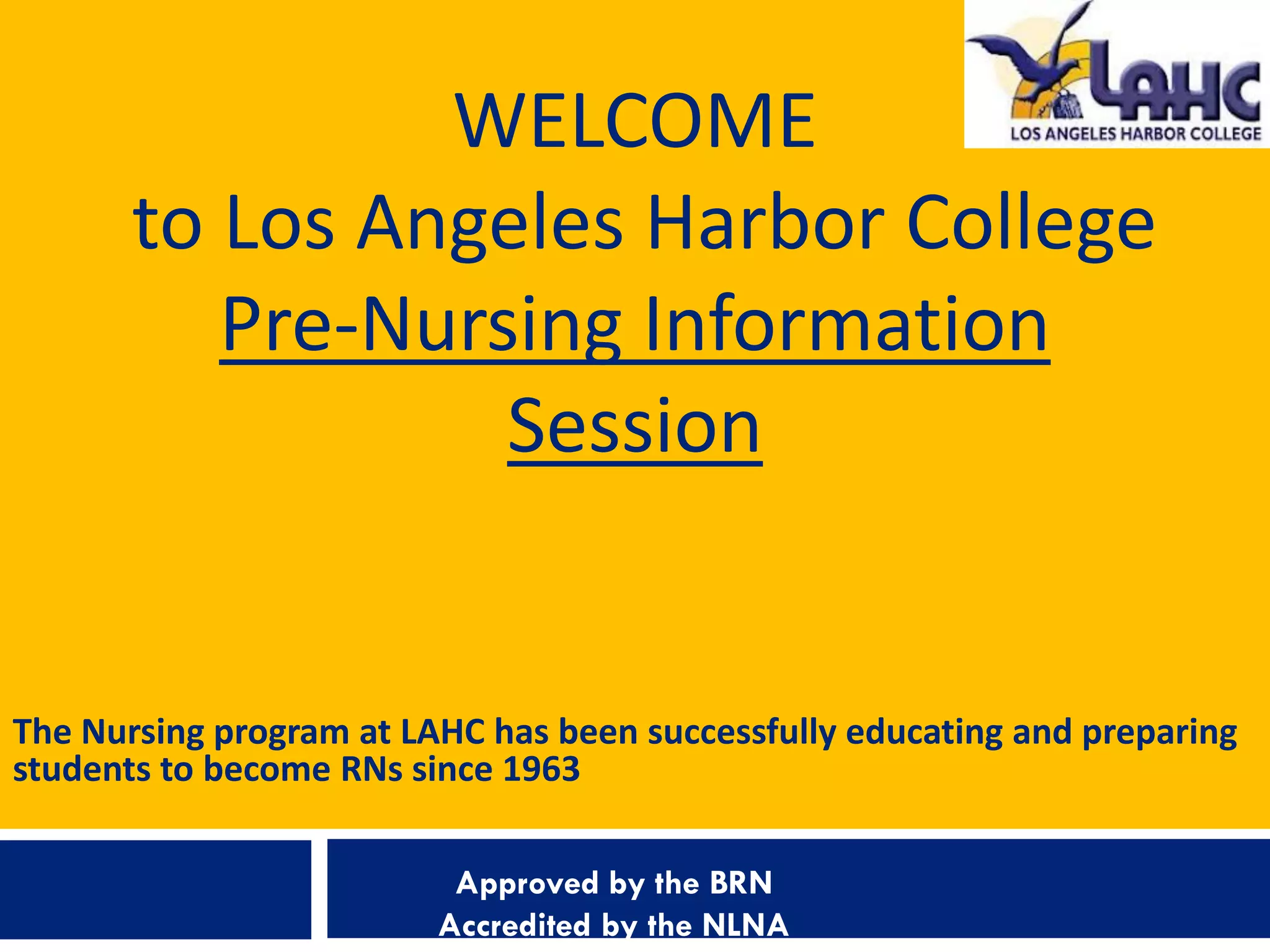LAHC Pre-Nursing Information | PDF