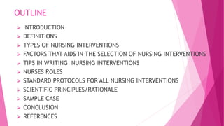 Nursing intervention | PPTX