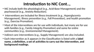 NURSING INTERVENTION CLASSIFICATION (NIC).pptx