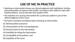 NURSING INTERVENTION CLASSIFICATION (NIC).pptx