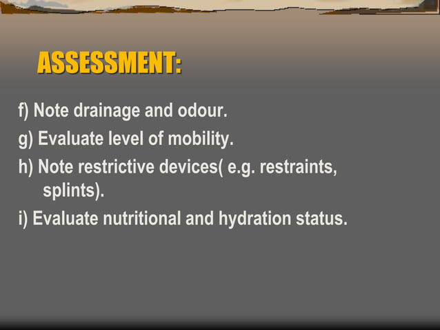 Nursing intervention to prevent skin breakdown Nursing intervention to prevent skin breakdown