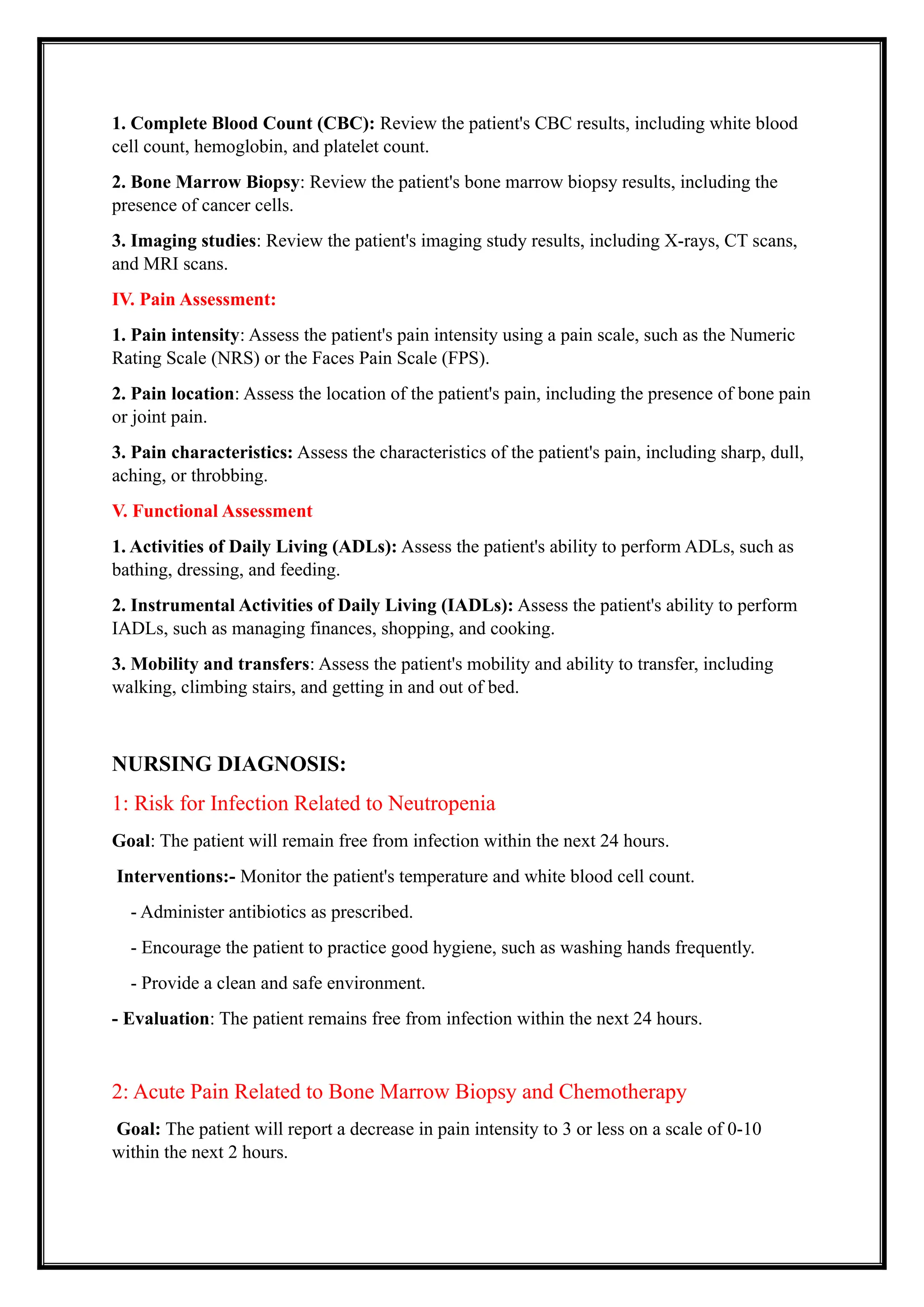 Nursing management of Blood disorders. | DOCX