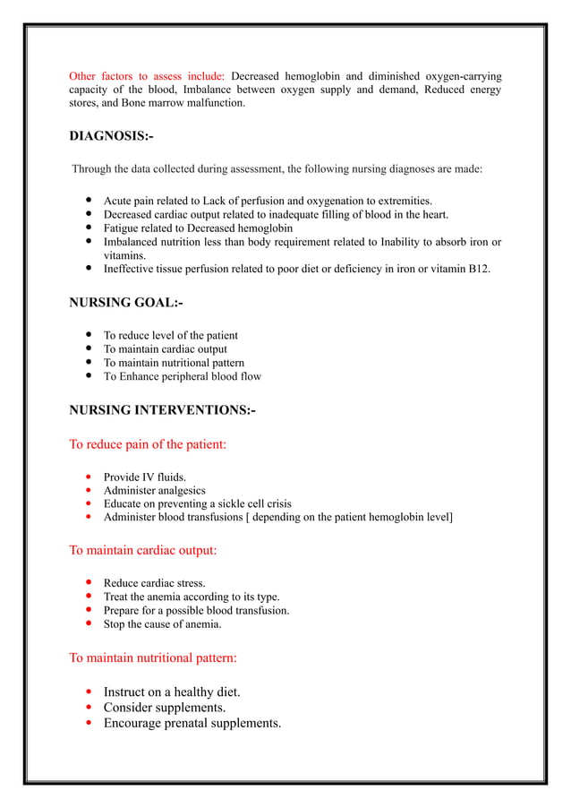 Nursing management of Blood disorders. | DOCX