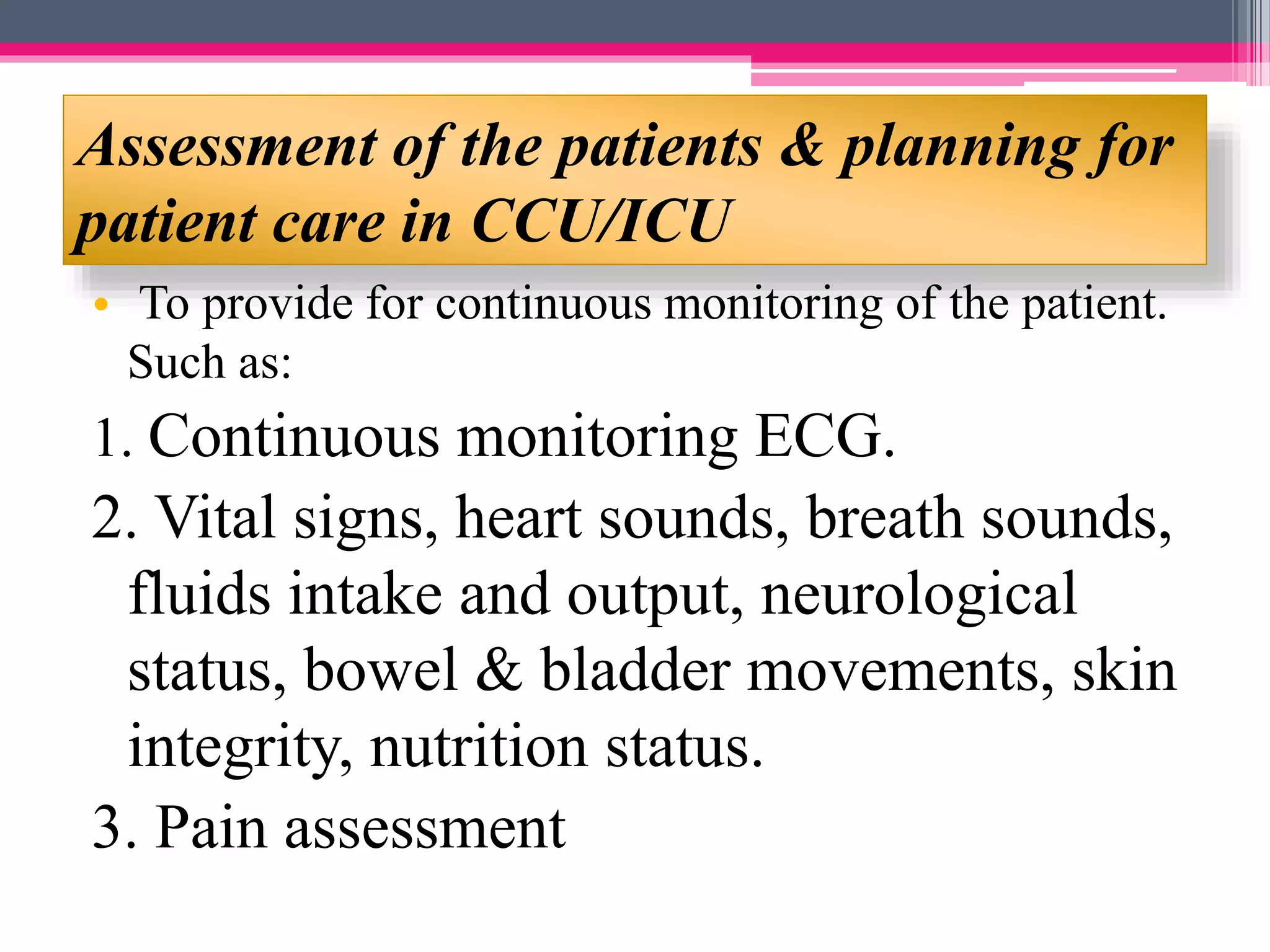 Nursing management of critically ill patient in intensive care units | PPTX
