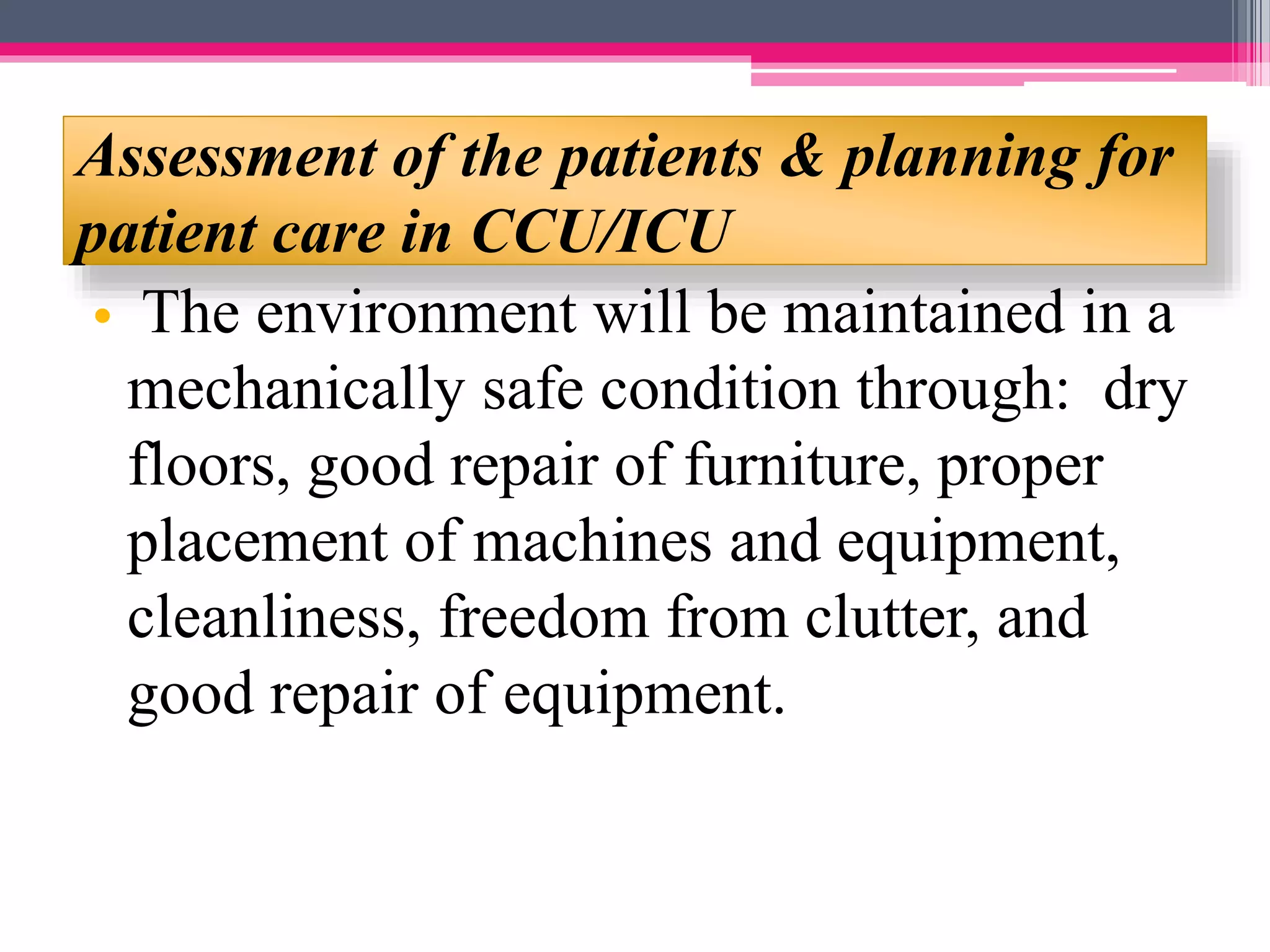 Nursing management of critically ill patient in intensive care units | PPTX
