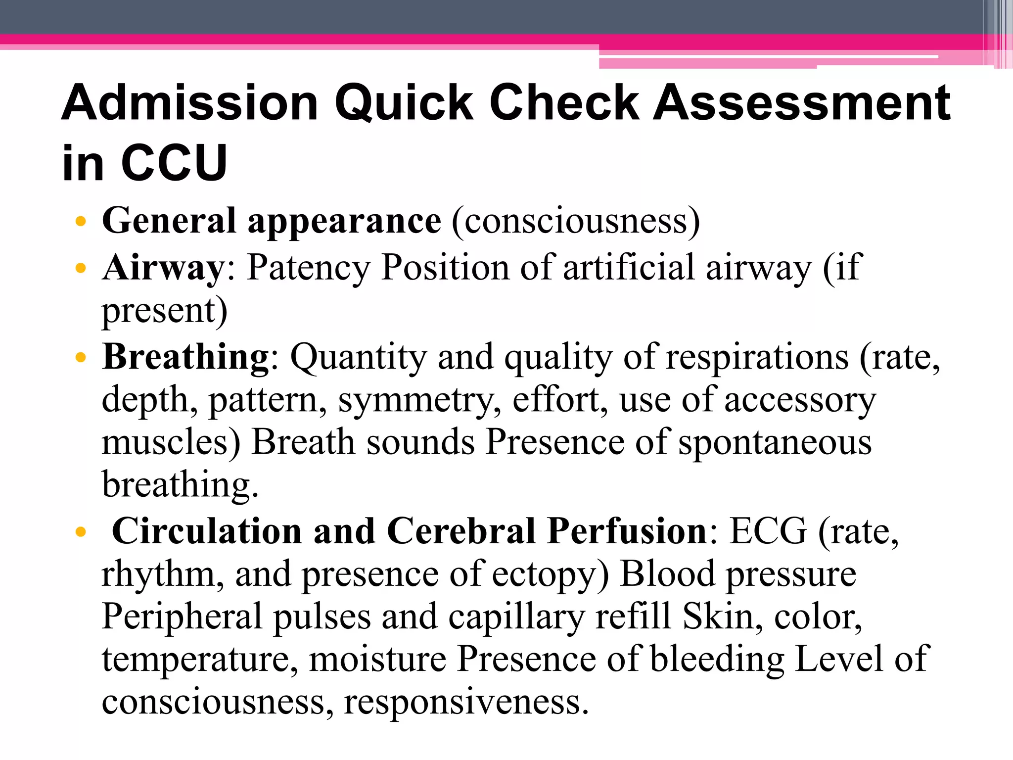 Nursing management of critically ill patient in intensive care units | PPTX