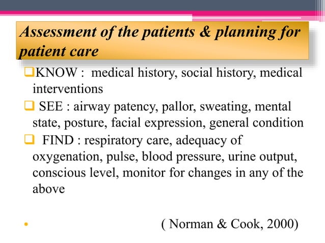 Nursing management of critically ill patient in intensive care units ...