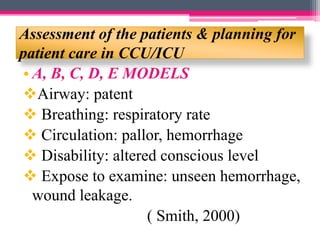 Nursing management of critically ill patient in intensive care units | PPTX