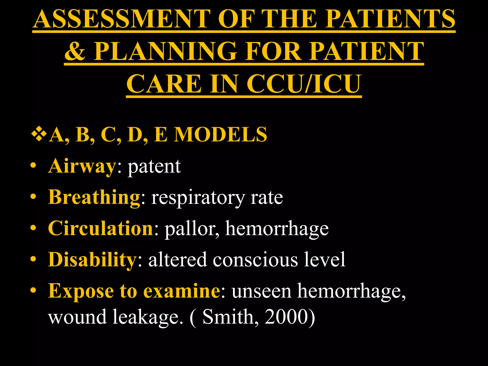 Nursing management of critically ill patient | PPTX