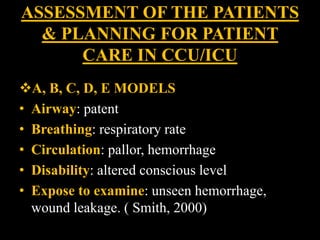 Nursing management of critically ill patient | PPTX