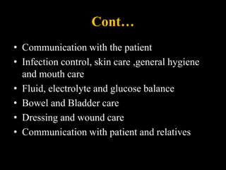 Nursing management of critically ill patient | PPTX