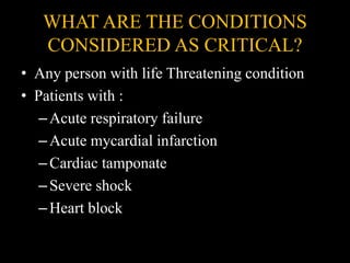 Nursing management of critically ill patient | PPTX