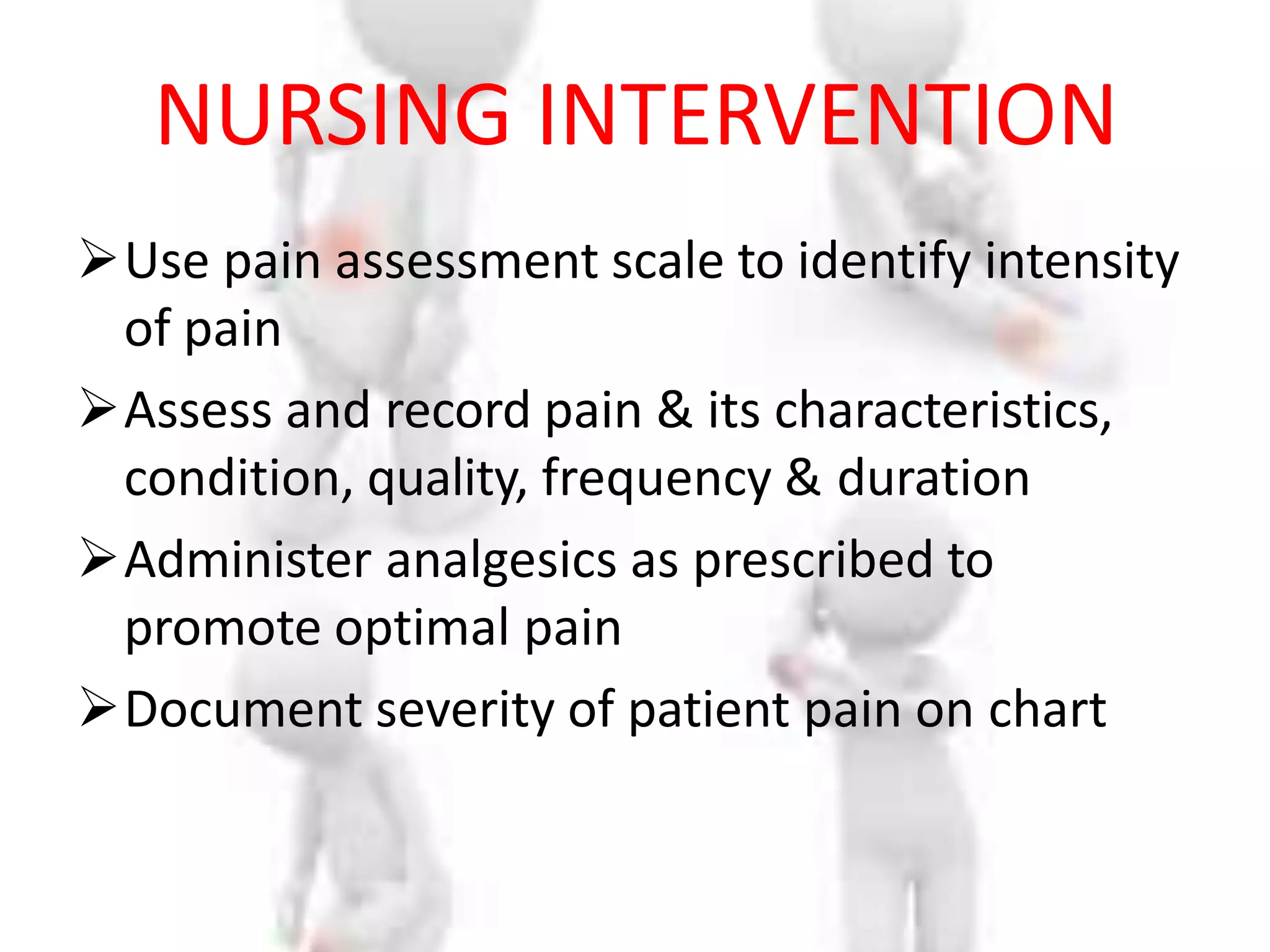 Nursing management of pain | PPTX