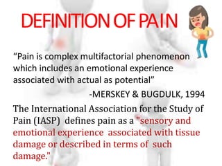 Nursing management of pain | PPTX