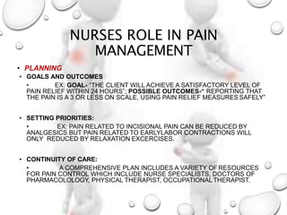 Nursing management of pain | PPTX
