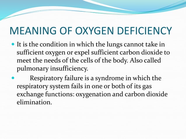 Nursing management of patients with oxygen insufficiency | PPTX