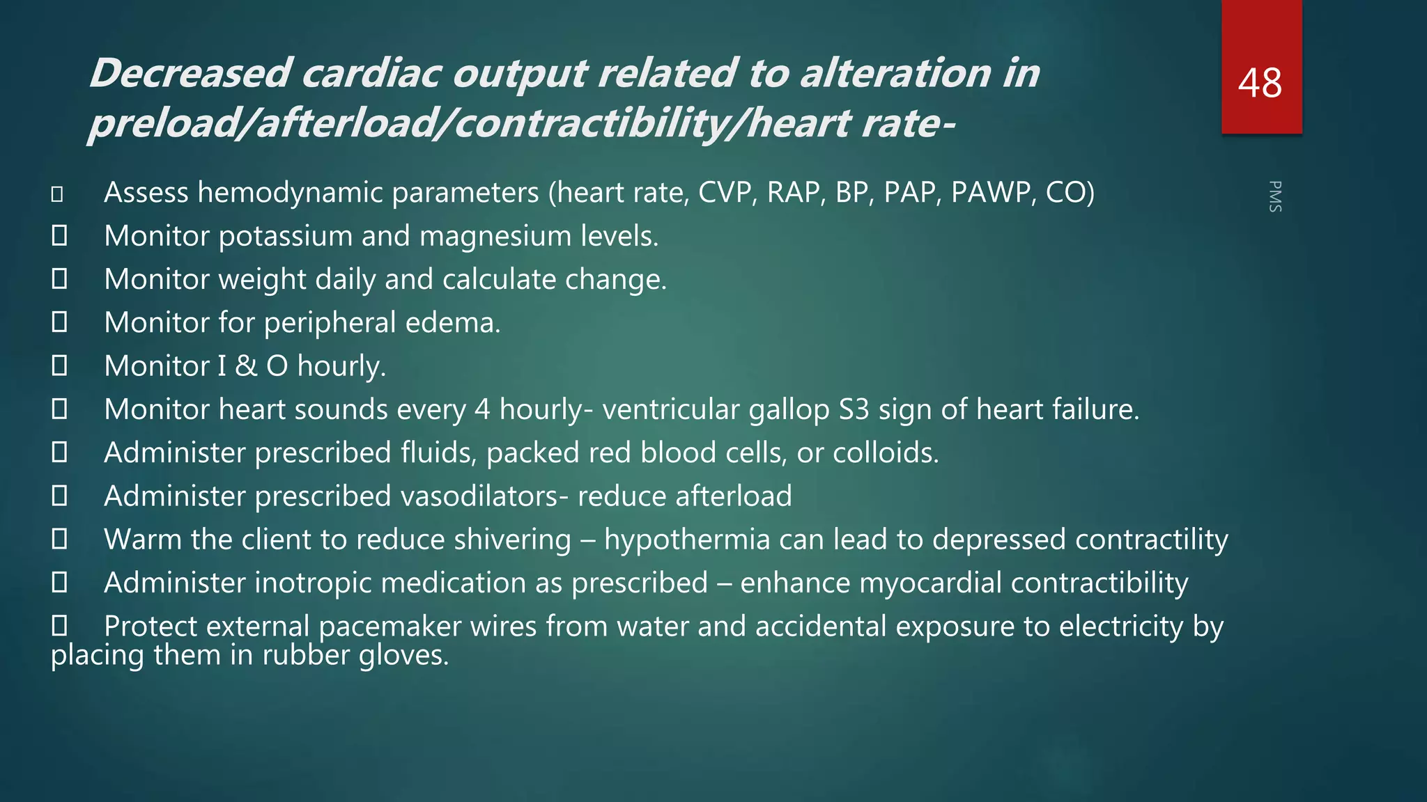 Nursing management of patient with cardiac surgeries. | PPTX